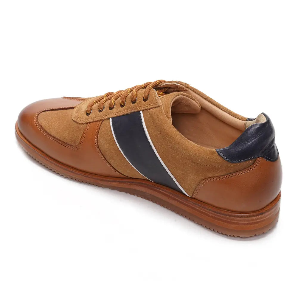 Mccoy Dimitri- Leather Men's classic formals Cognac and blue